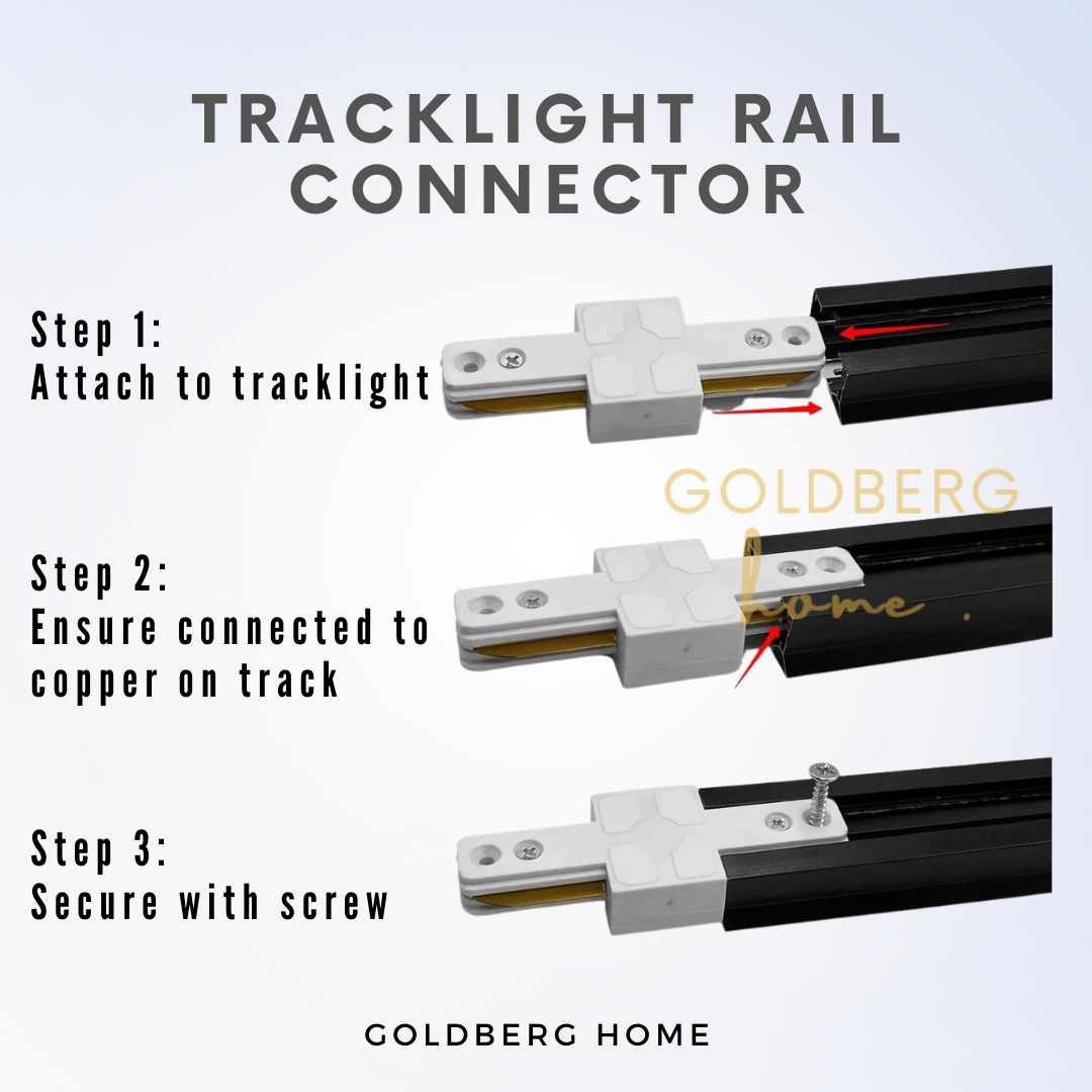 Track light Rail Connector Straight Corner | Goldberg Home SG