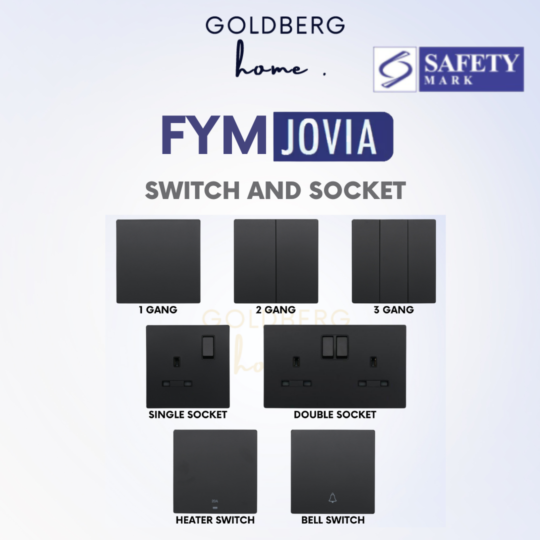 FYM Jovia Switches & Sockets Black | Goldberg Home SG