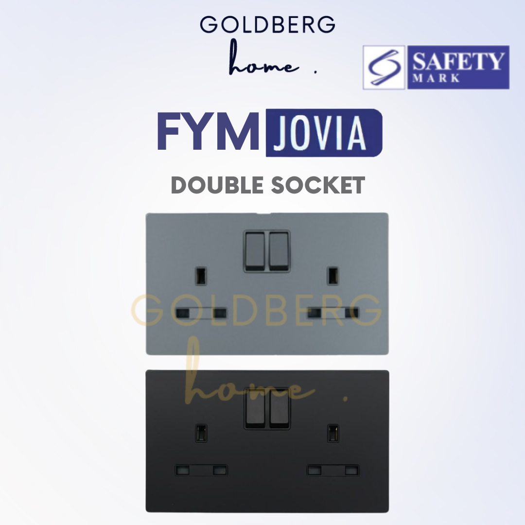 FYM Double Socket 2x13A | 4 Colours | Goldberg Home SG