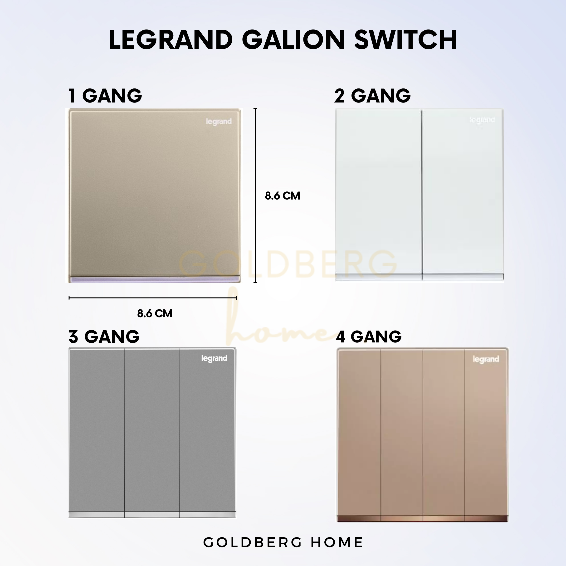 Legrand Galion Switch | 1-4 Gang Switches | Goldberg Home SG